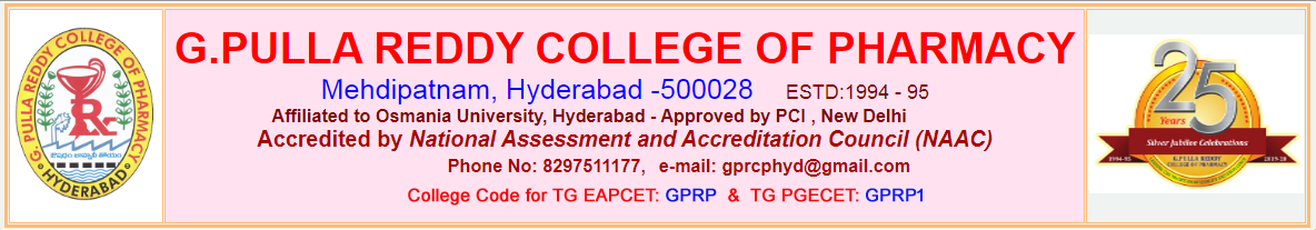 G.Pulla Reddy College of Pharmacy,Hyderabad